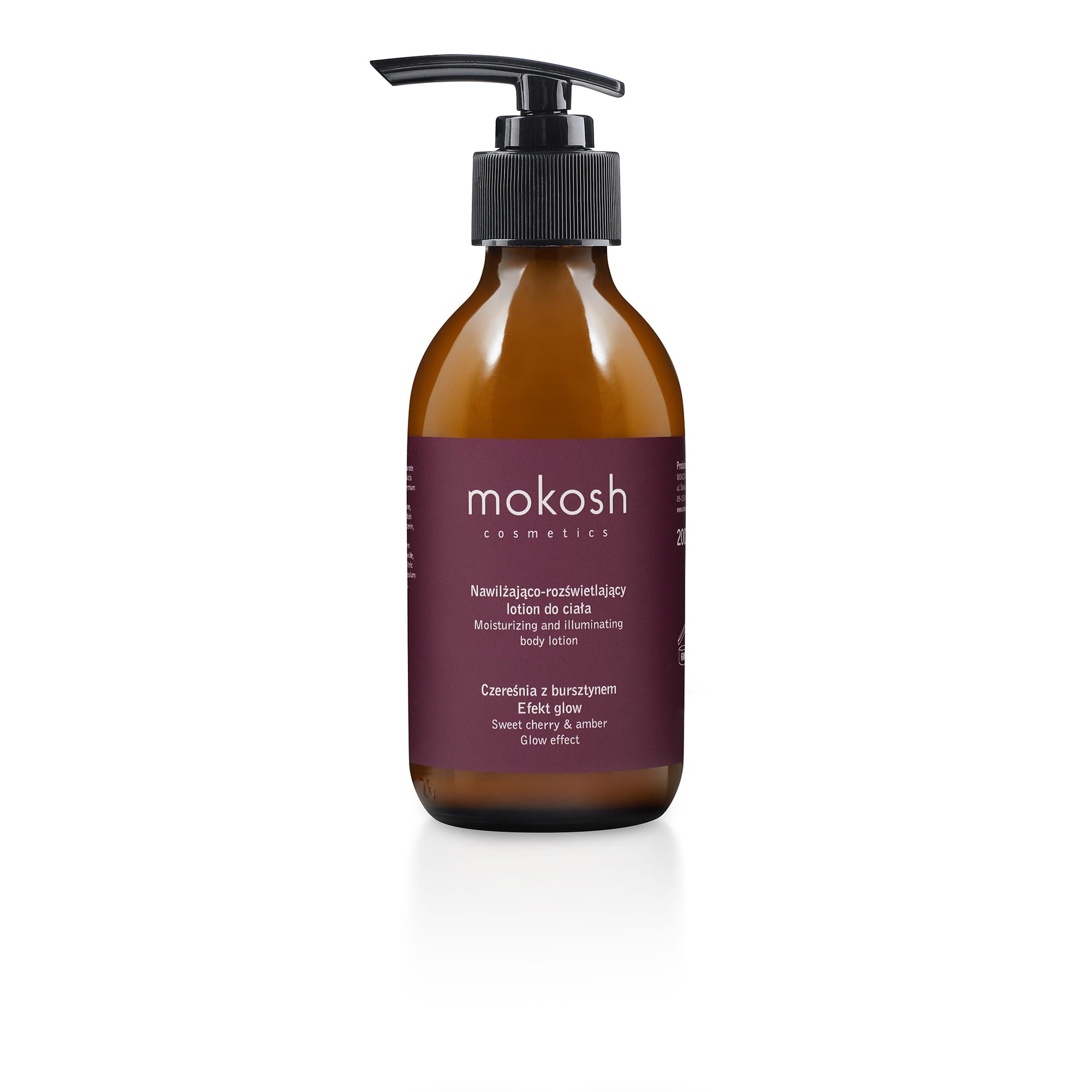 Mokosh Cherry & Amber moisturising and illuminating body lotion with g ...