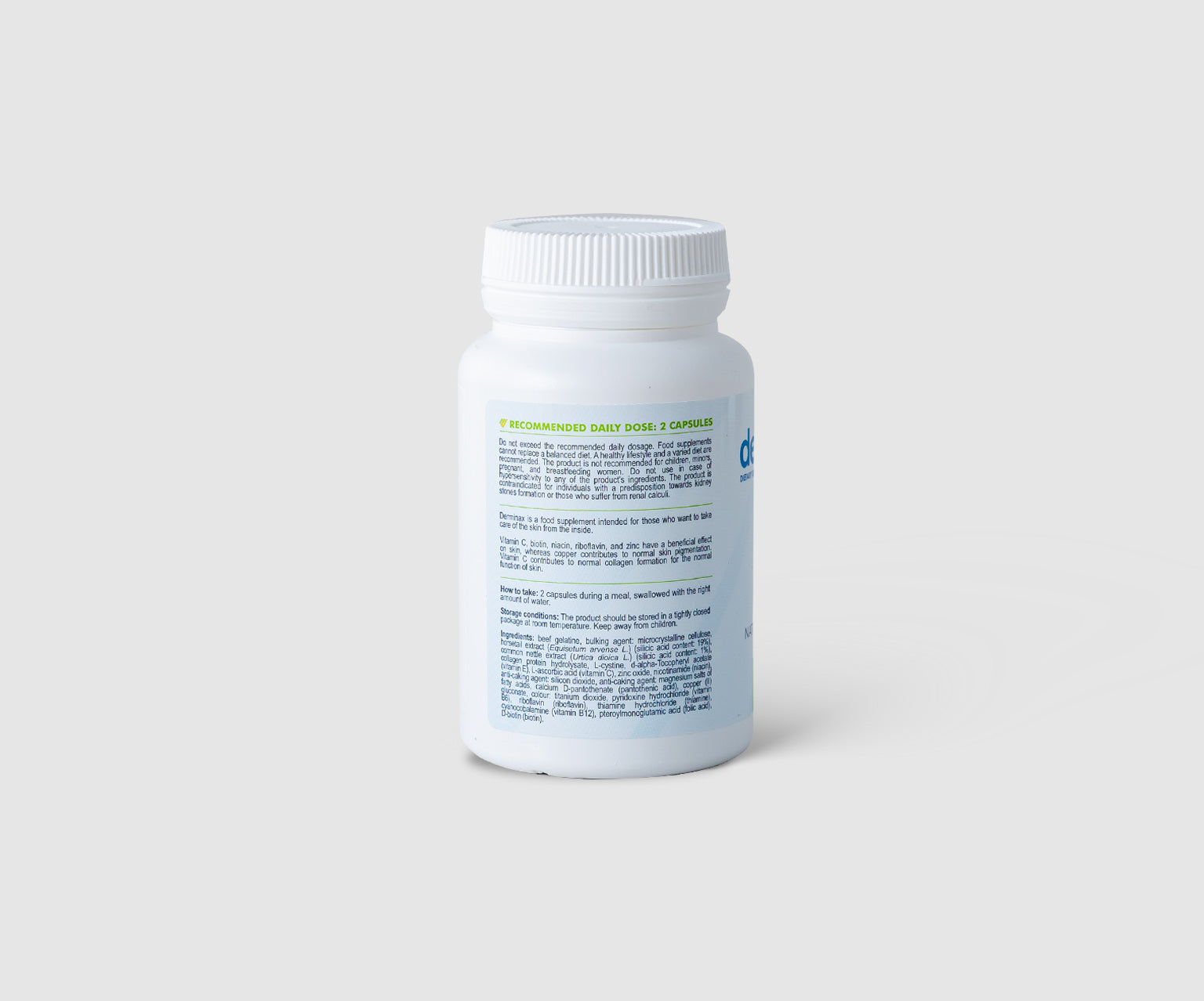 Derminax tablets with zinc and vitamins C, E and B2 for acne, blemishe ...